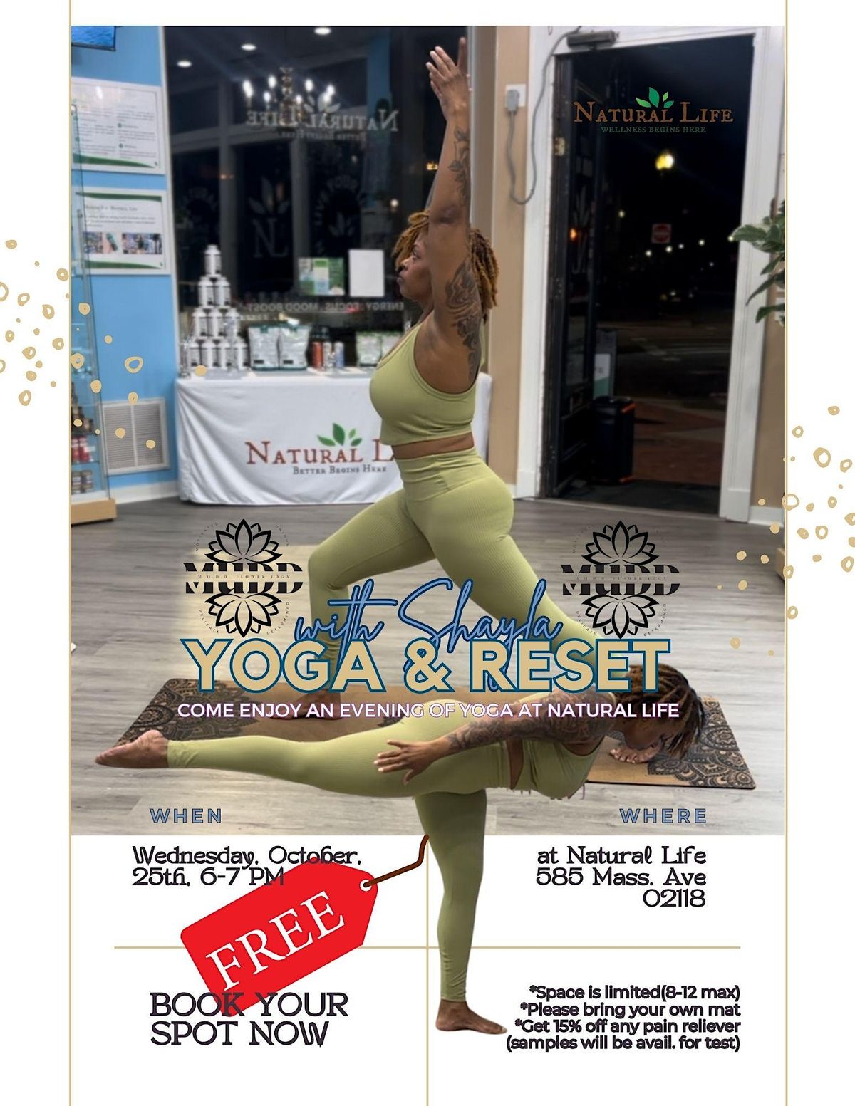 Yoga & Reset at Natural Life with Shayla (M.U.D.D. Flower Yoga ...