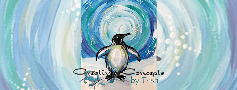 Penguin Fun Paint Class, Fallston Barrel House, 26 January 2024