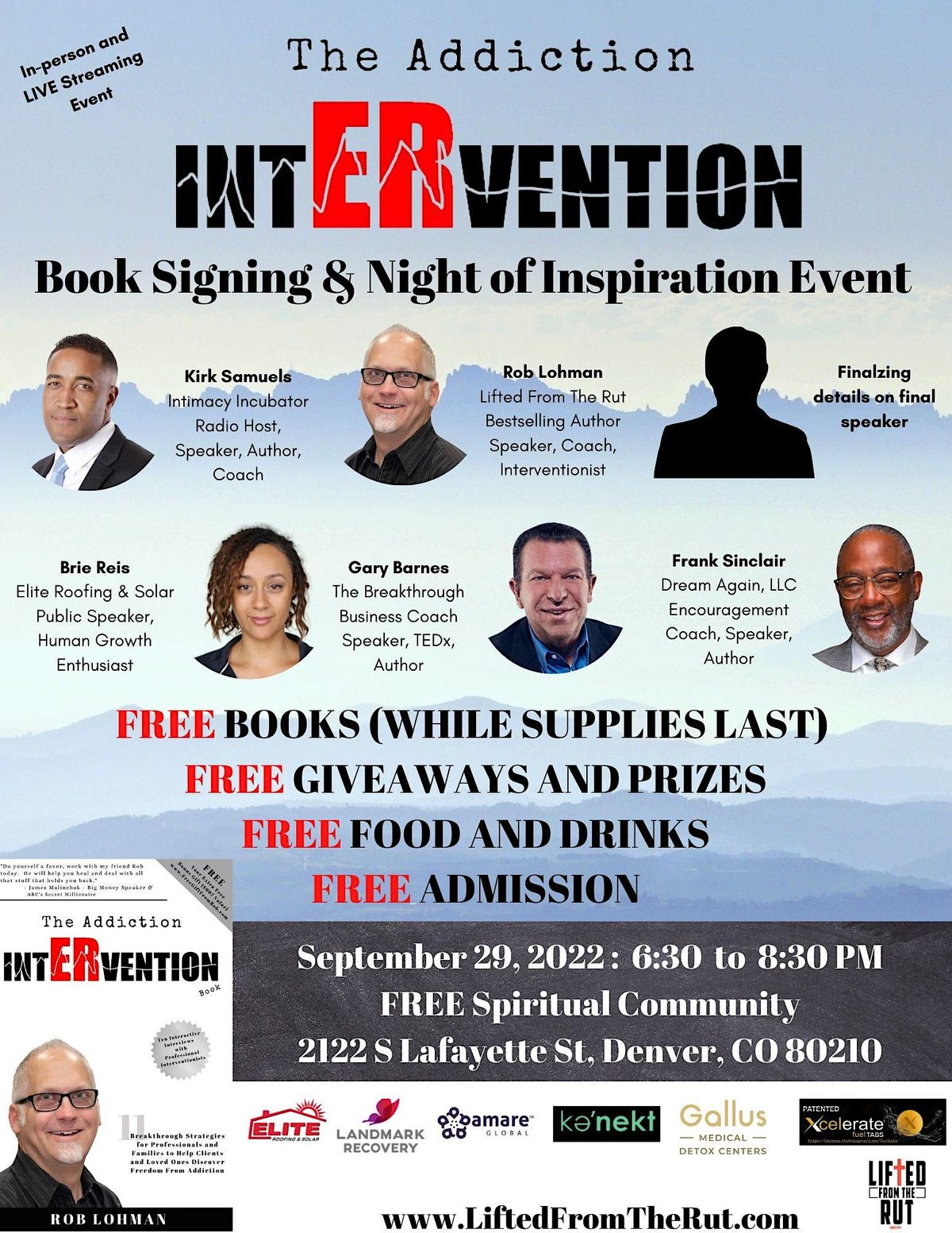 The Addiction Intervention Book Launch & Night of Inspiration Party ...