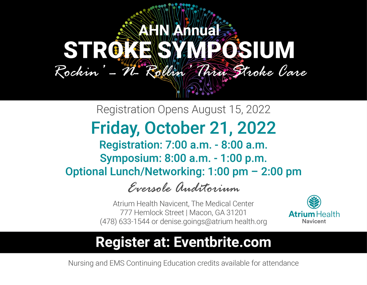 Atrium Health Navicents Annual Stroke Symposium, Medical Center ...
