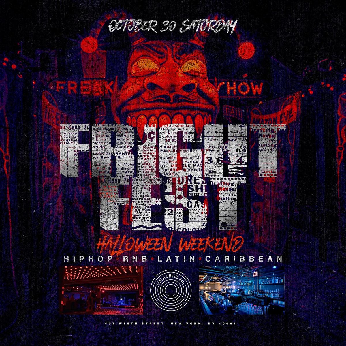 Fright Fest Costume Party, Everyone Free Entry w/ RSVP, Chelsea Music ...