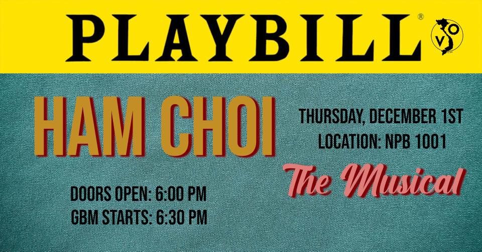 VSO GBM 4: Ham Choi- The Musical, New Physics Building, Gainesville, 1 ...