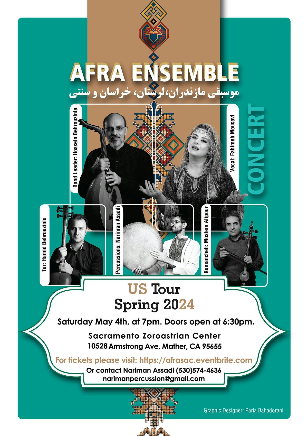 Afra Ensemble (Iranian Folk and Traditional Music Concert), Zoroastrian ...