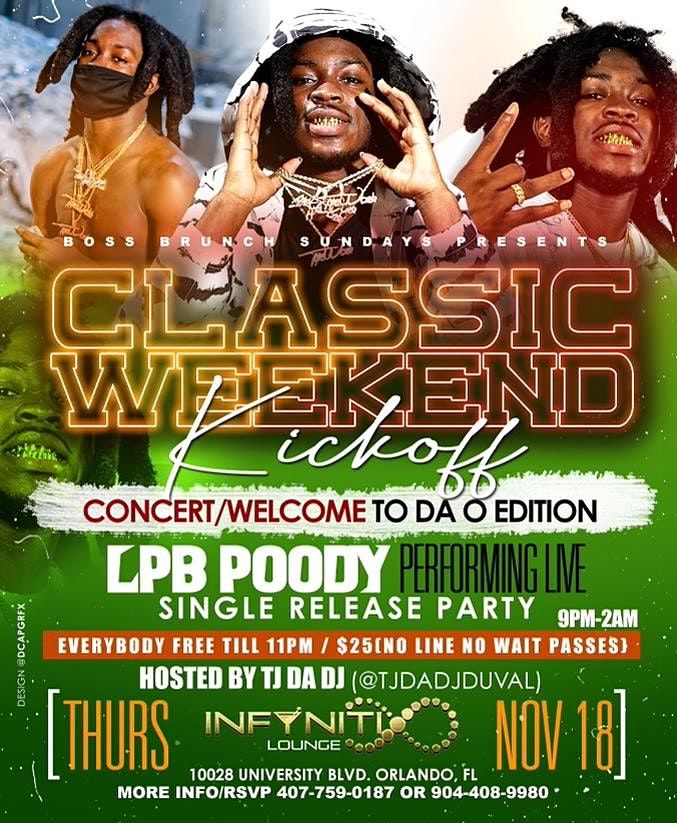 LPB POODY PERFORMING LIVE NOVEMBER 18TH FLORIDA CLASSIC WEEKEND ...