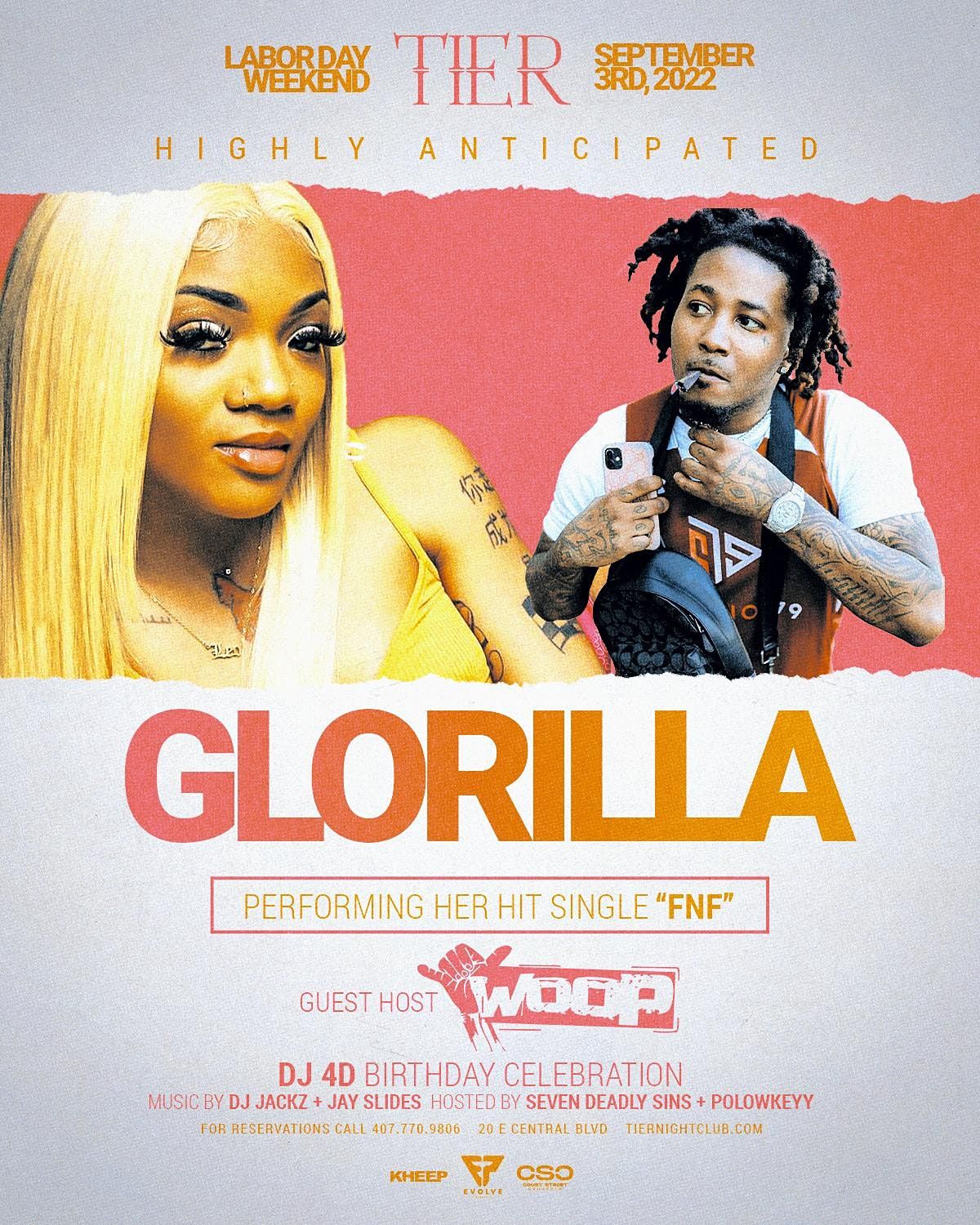 Glorilla Performing Live #1 Hit "FNF aka Lets Go" Hosted By: WOOP, Tier ...