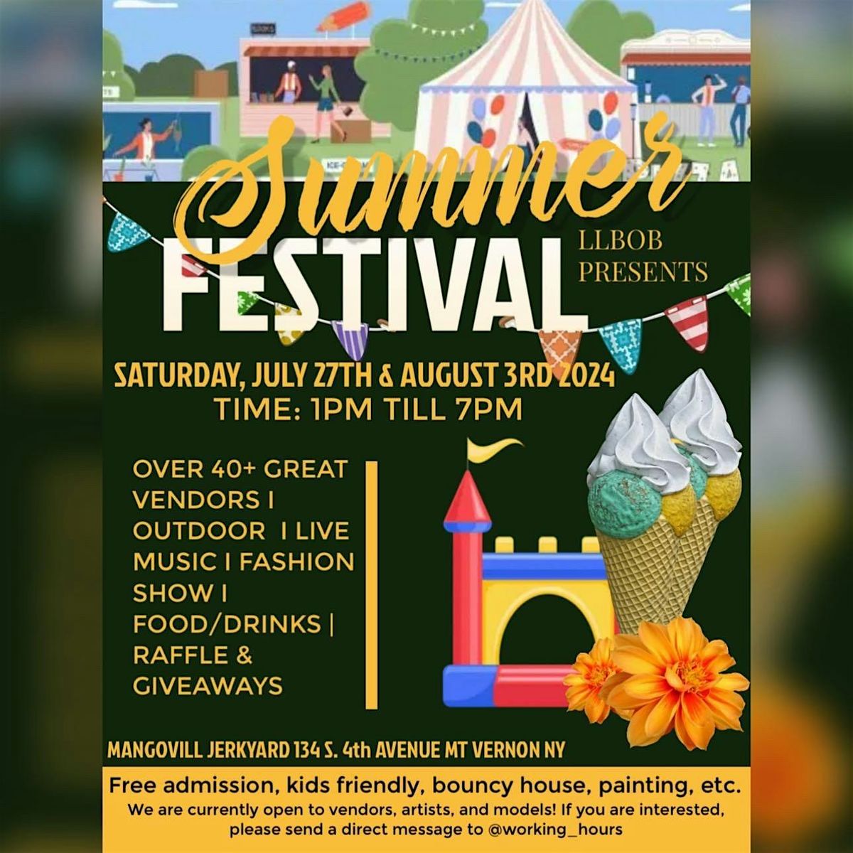 SUMMER FESTIVAL AND POPUP MARKET NYC, Mangoville Jerk Yard, Mount ...