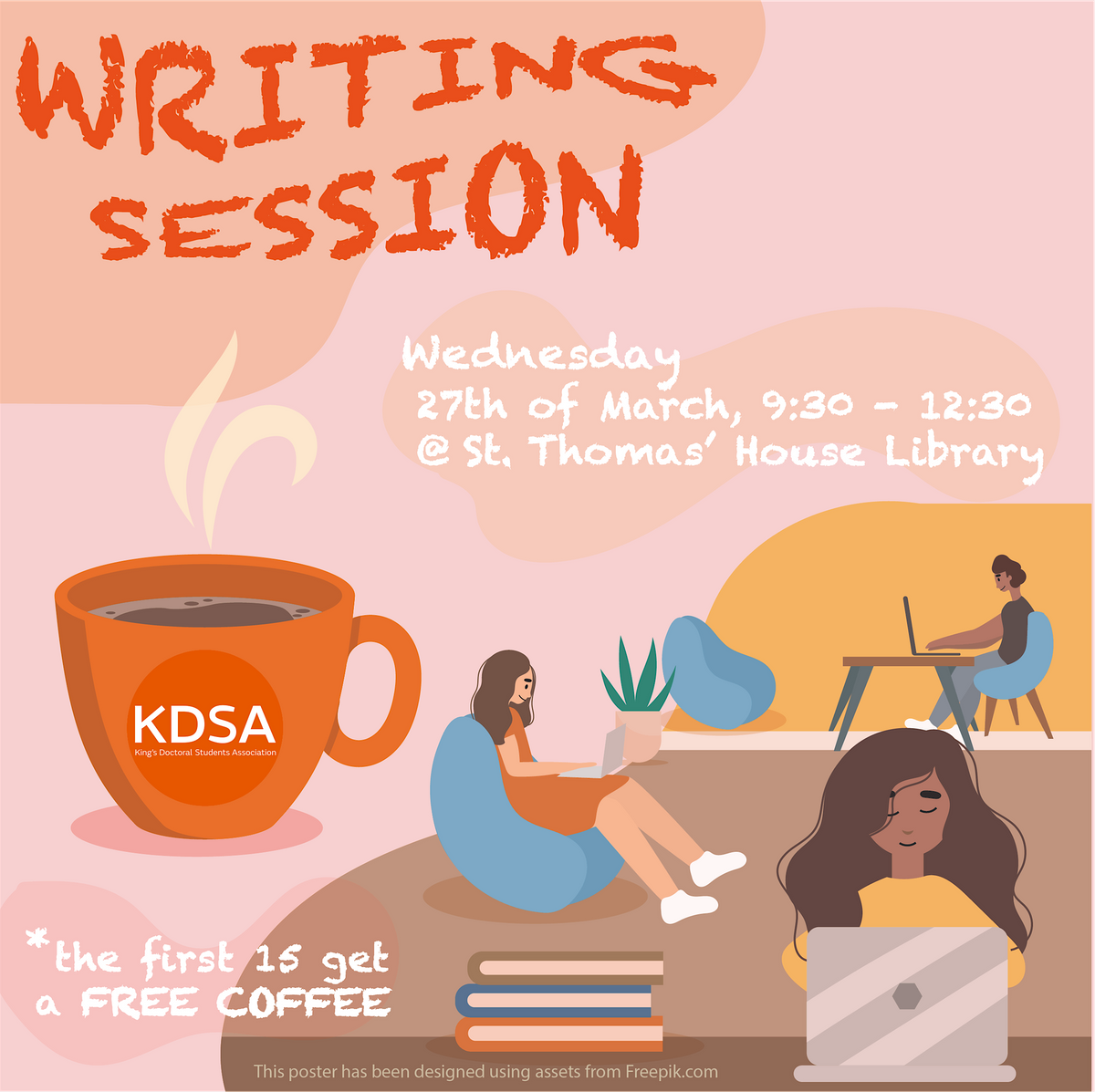 Writing Session, St Thomas' House Library, London, 27 March 2024