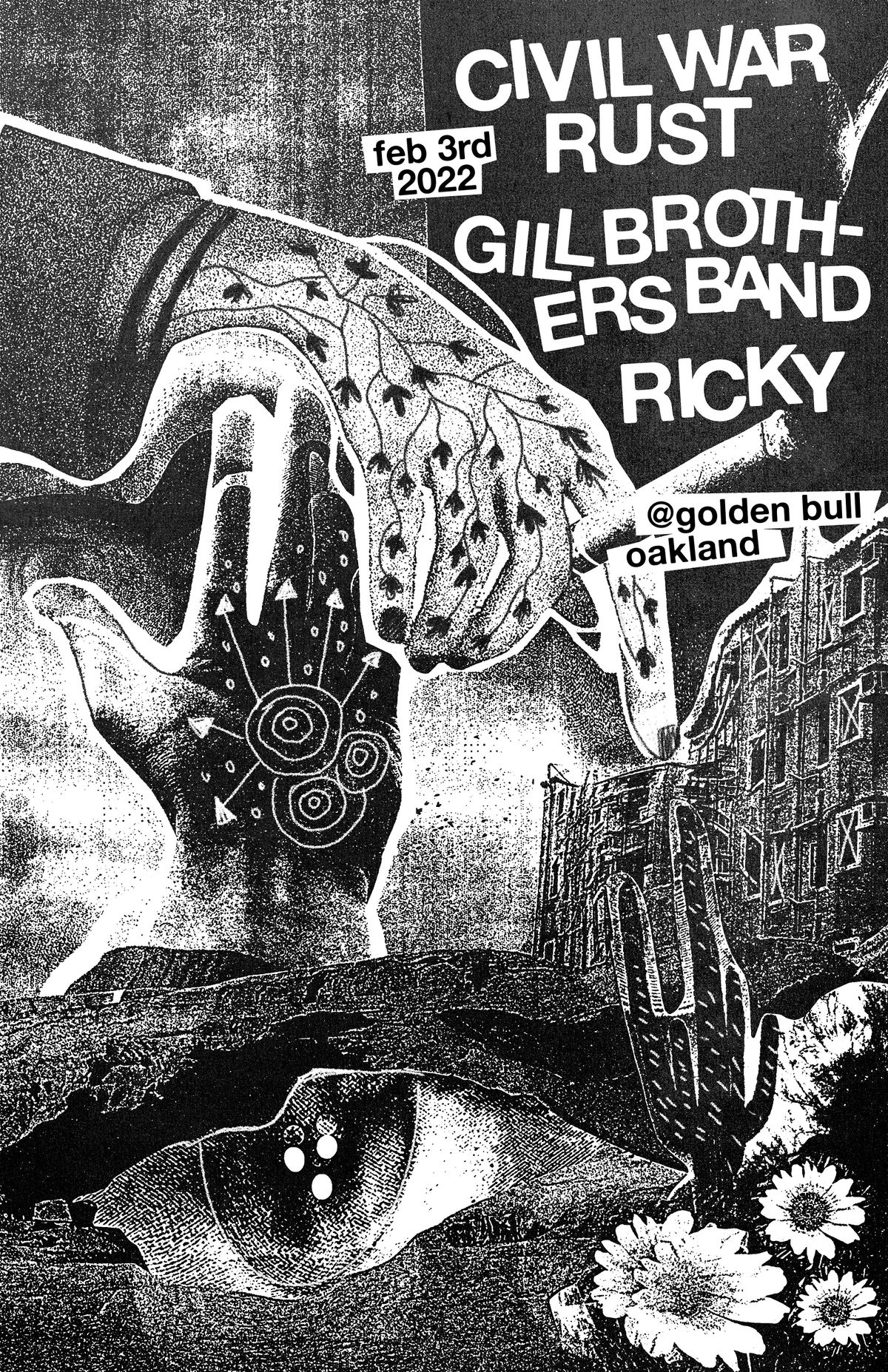 CIVIL WAR RUST + GILL BROTHERS BAND + RICKY, The Golden Bull, Oakland ...
