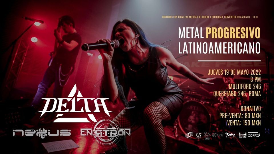 DELTA en CDMX | Metal Progresivo Latinoamericano, Multiforo 246 ...
