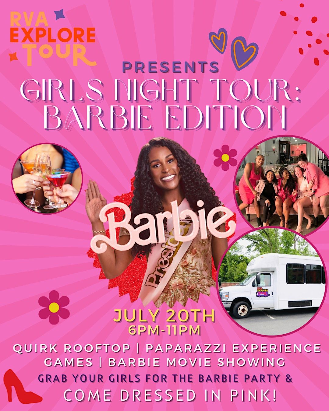 BARBIE PARTY, MOVIE TOUR! ALL PINK EDITION, 5001 libbie mill east ...