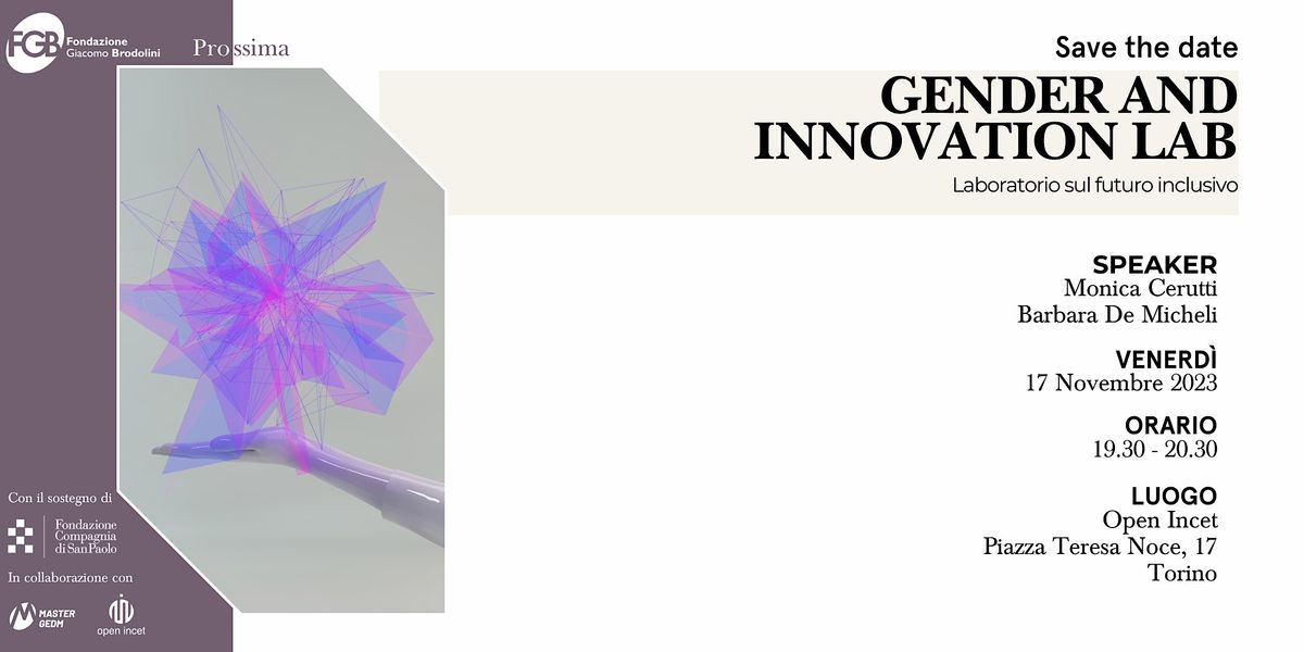 Gender and innovation Lab, Piazza Teresa Noce, 17, Torino, 17 November 2023