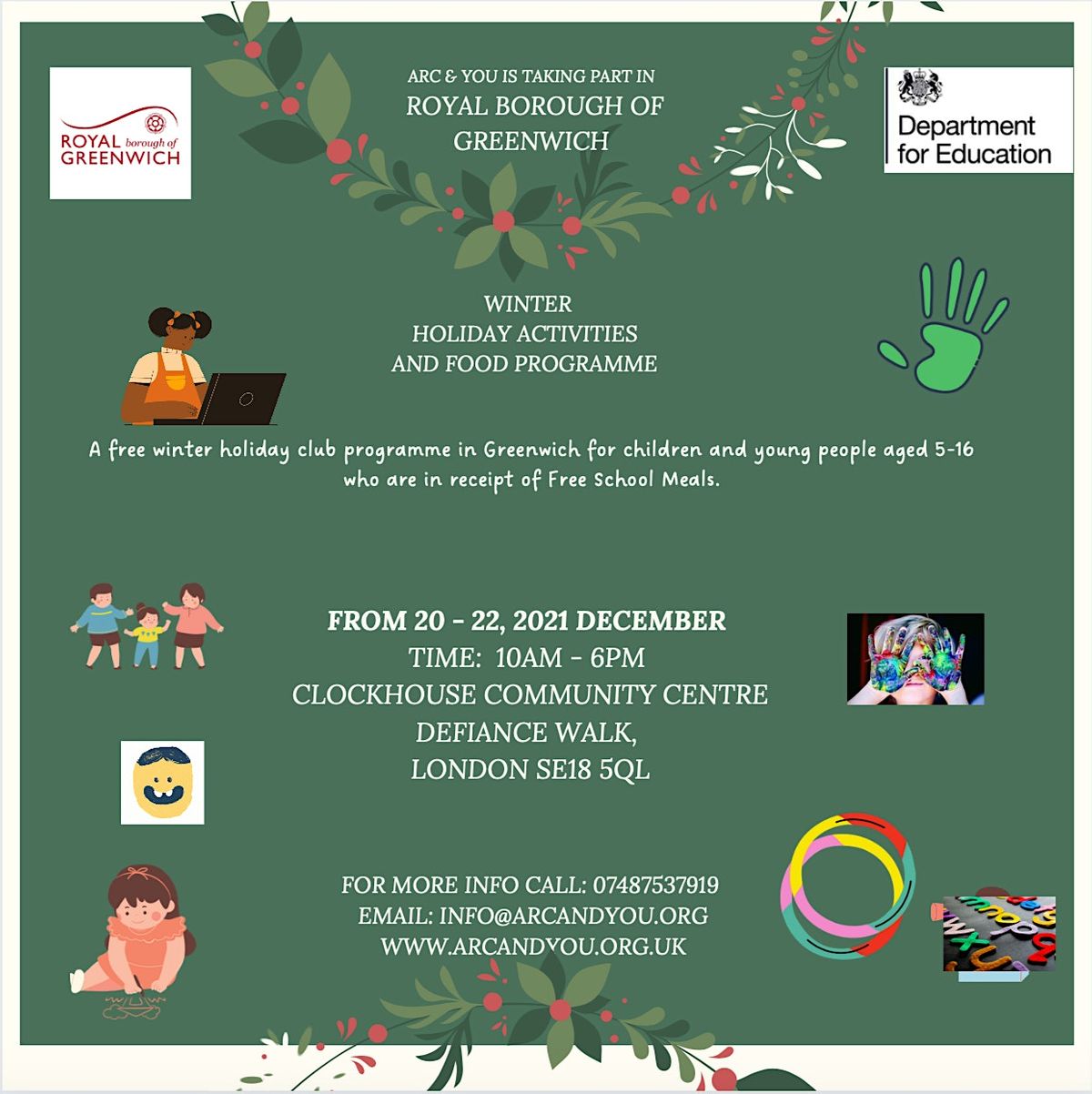 2022 WINTER HOLIDAY ACTIVITIES AND FOOD PROGRAMM, Clockhouse Community ...