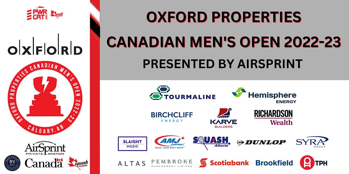 2022-23 OXFORD PROPERTIES CANADIAN MENS OPEN - PRESENTED BY AIRSPRINT ...