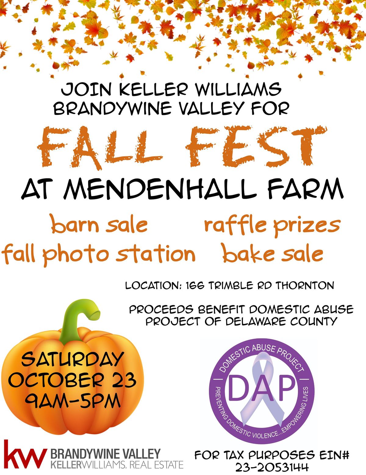 KW Fall Fest at Mendenhall Farm with Barn Sale, 166 Trimble Rd ...