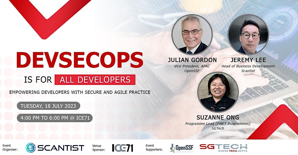 DevSecOps is for all Developers, ICE71, Queenstown, 18 July 2023