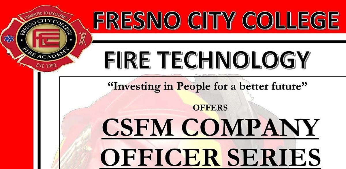 California State Fire Marshal - Company Officer 2D - FIRET 26, Fresno ...