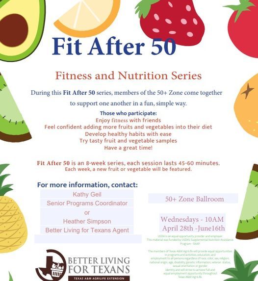 Fit After 50 at the 50+ Zone, 50 Plus Zone of WF, Wichita Falls, 12 May ...