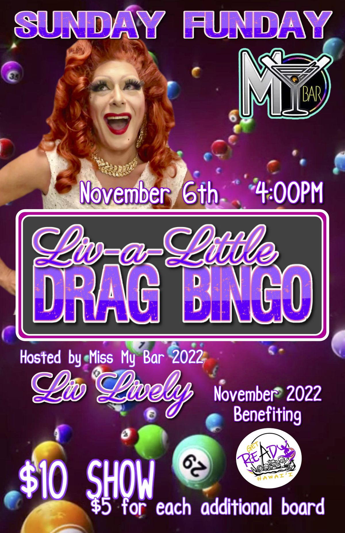 Liv-A-Little Drag BINGO is BACK, with LIV LIVELY @MY BAR!, MY BAR ...