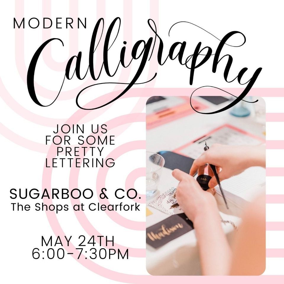 Sip & Script: Modern Calligraphy, Sugarboo & Co. (Fort Worth), 24 May 2022