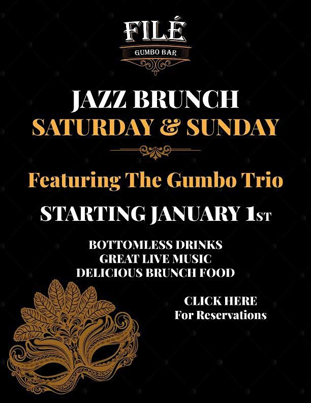 New Orleans Live Jazz Bottomless Brunch, 275 Church St, New York, 18 November 2023