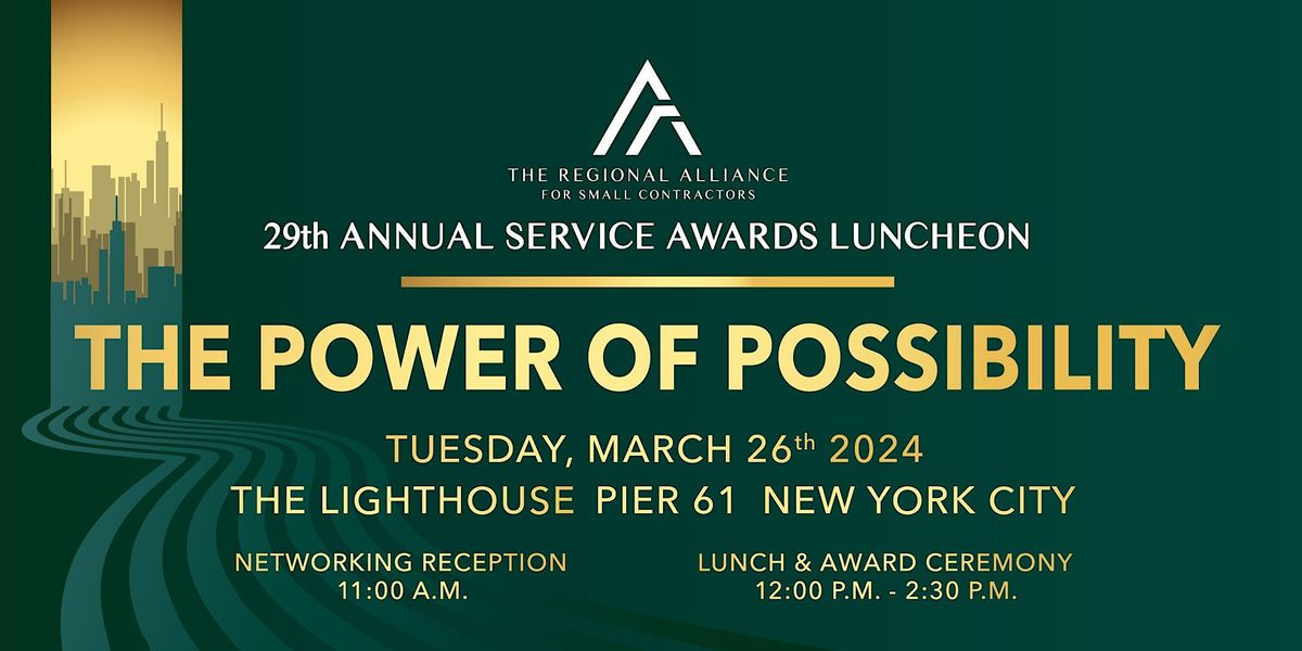 Regional Alliance for Small Contractors 29th Annual Service Awards ...