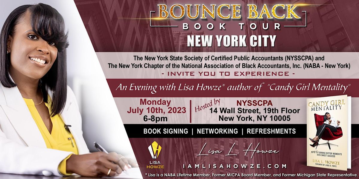 Bounce Back Book Tour New York City, New York State Society of ...