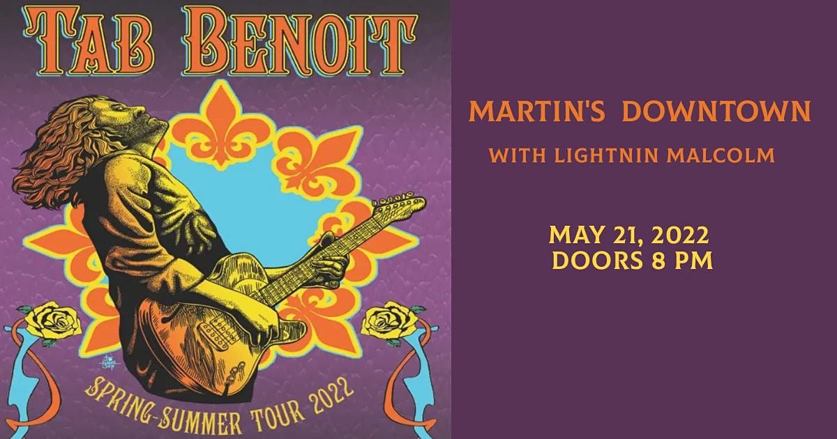 Tab Benoit with Lightnin Malcolm Live at Martins Downtown, Martin's ...