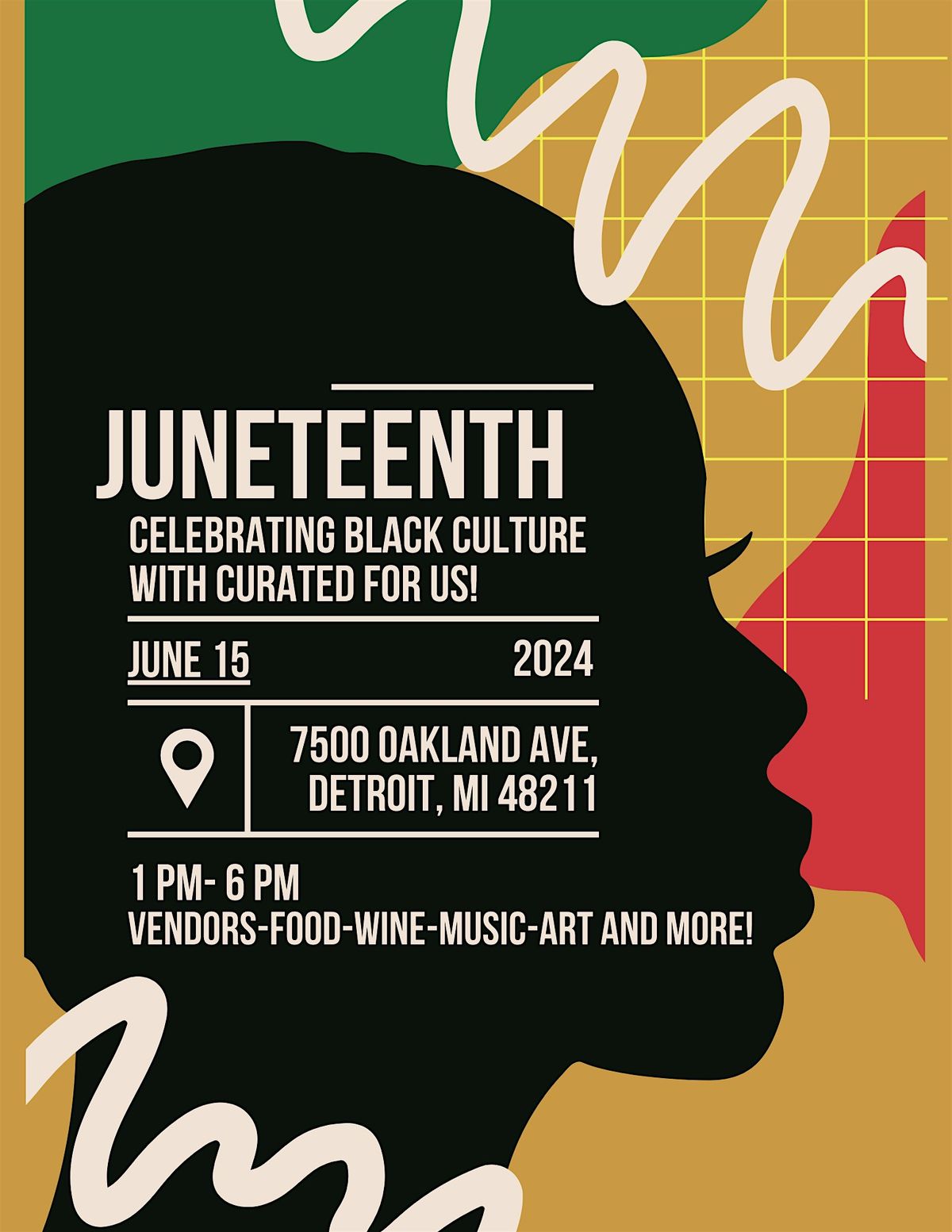 Detroit Juneteenth 2024, 7500 Oakland Ave, Detroit, 15 June 2024