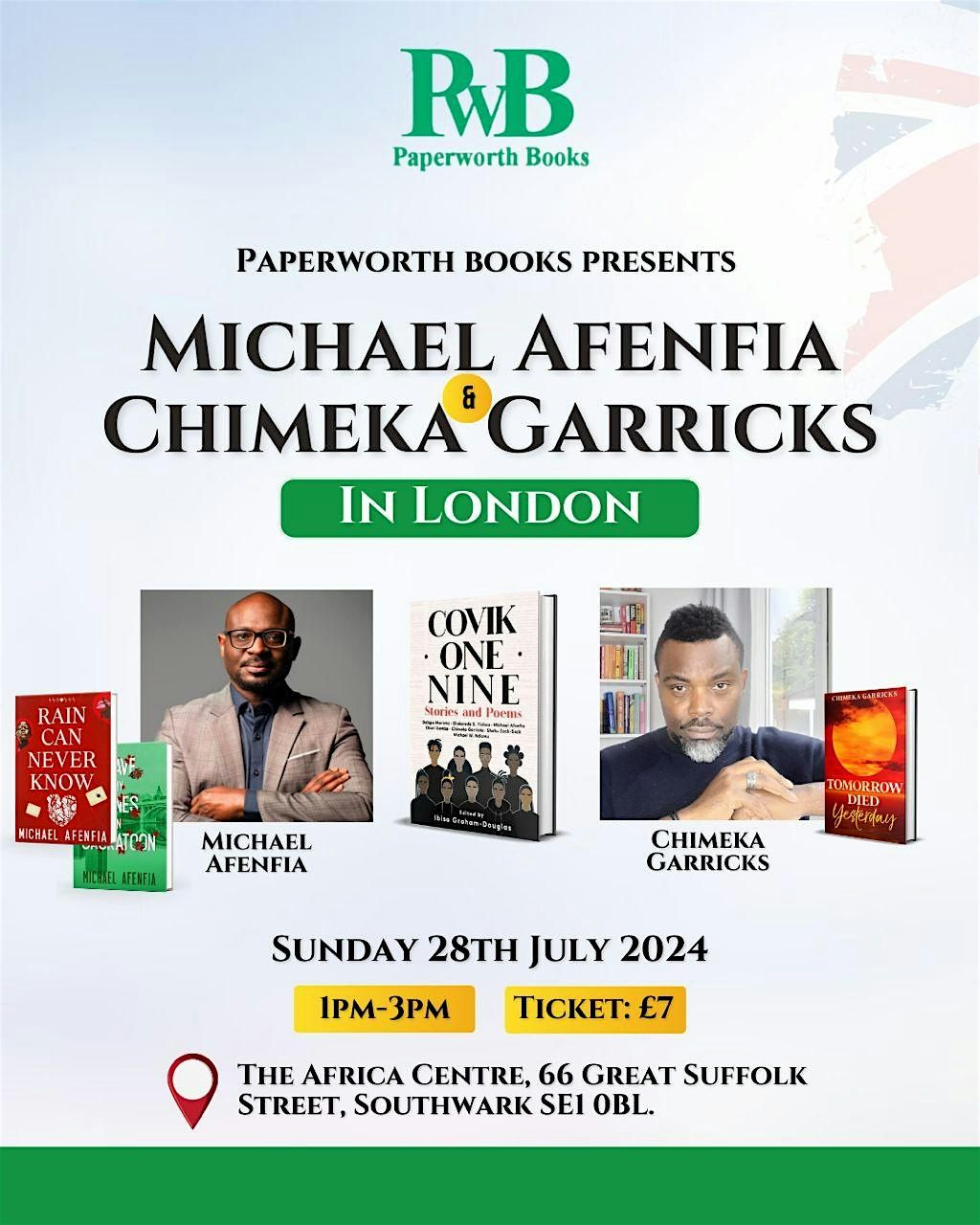 Paperworth Books Presents Michael Afenfia & Chimeka Garricks in London ...
