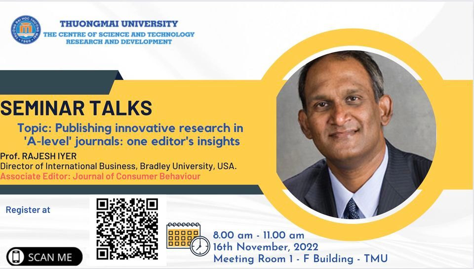 Seminar "Publishing innovative research in A-level journals: one ...
