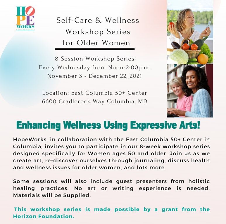 Self-Care and Wellness Workshop Series for Older Women, East Columbia ...