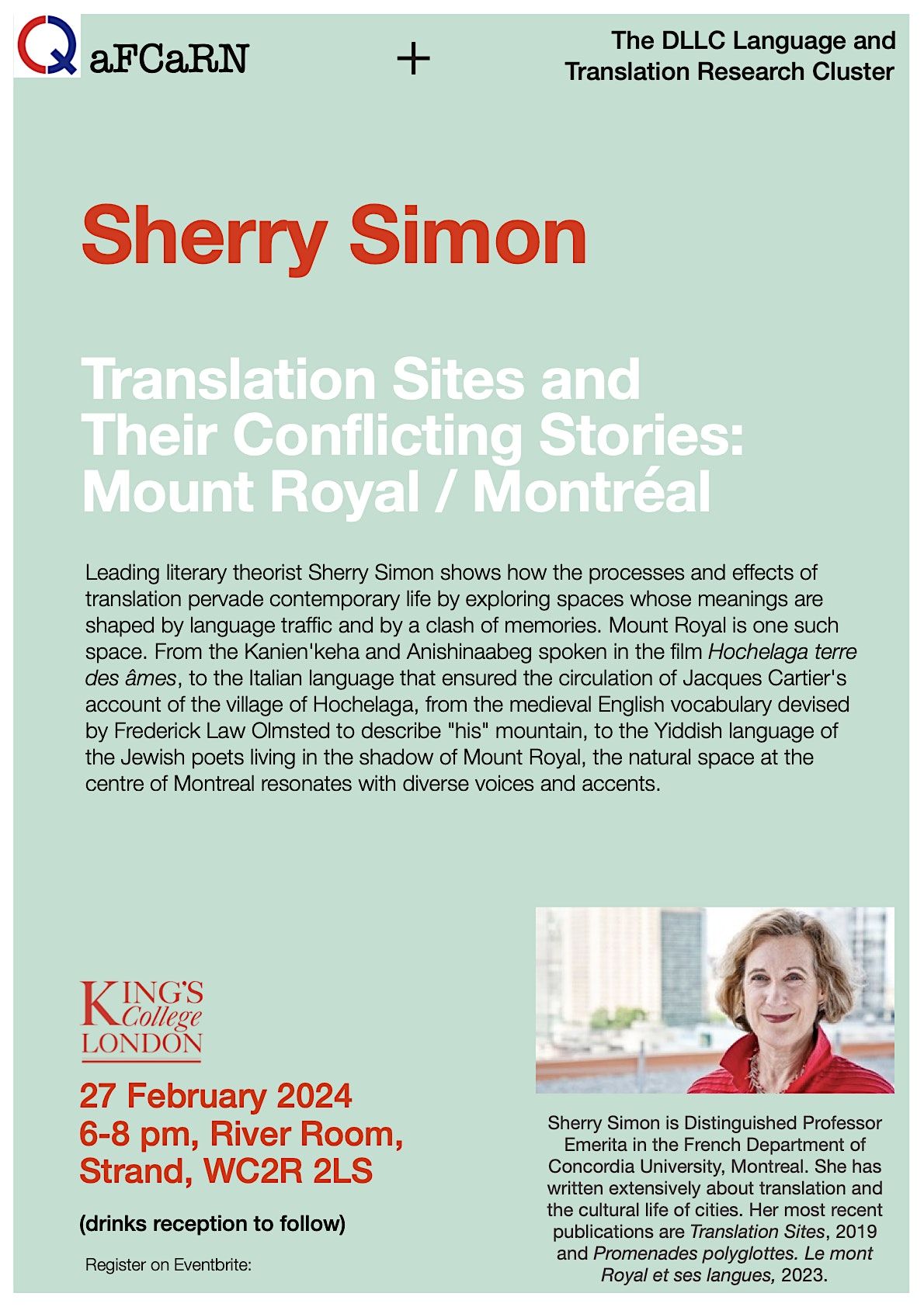 Sherry Simon. Translation Sites and Their Conflicting Stories, River ...