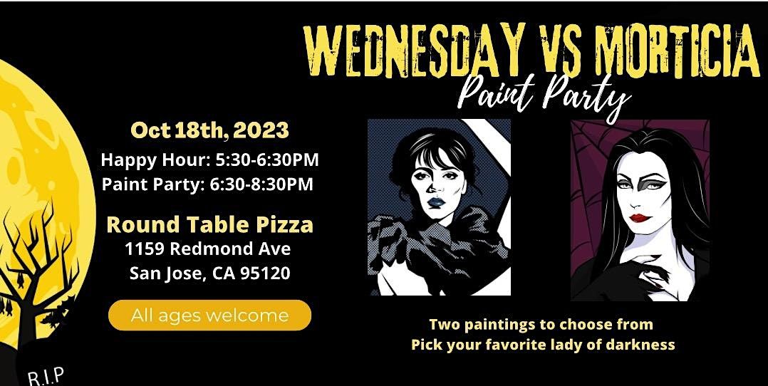 Morticia Addams vs. Wednesday Addams (all ages welcome), Round Table ...
