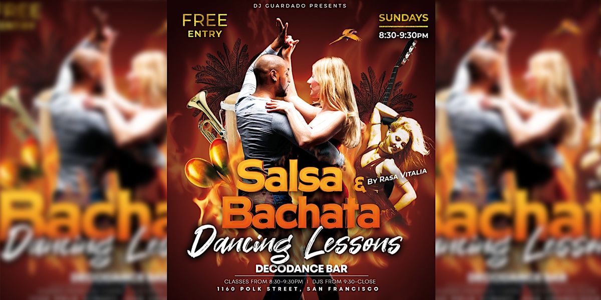 Salsa & Bachata Dancing Lessons by Rasa Vitalia at Decodance, Every Sunday!, DecoDance Bar, San ...