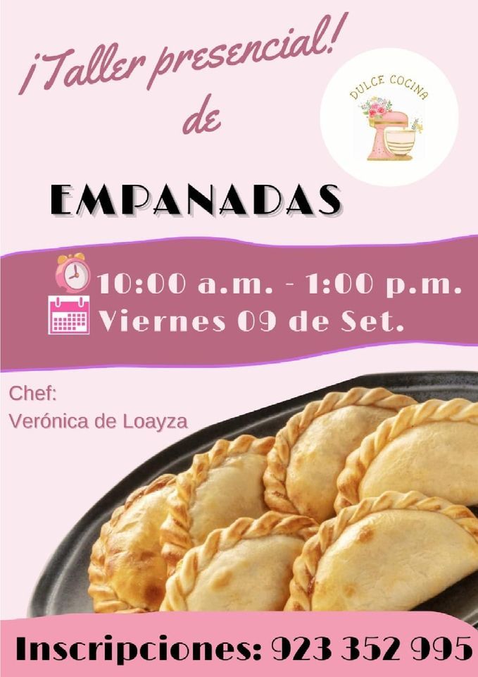 Curso: EMPANADAS PARA NEGOCIO (Cupo limitado 20 vacantes), Cursos De ...