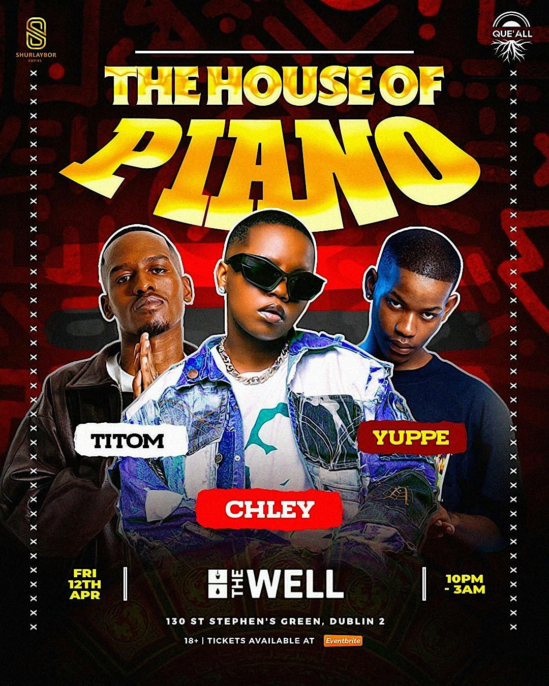 TITOM x YUPPE x CHLEY LIVE IN DUBLIN, The Well, Dublin 2, 12 April to ...