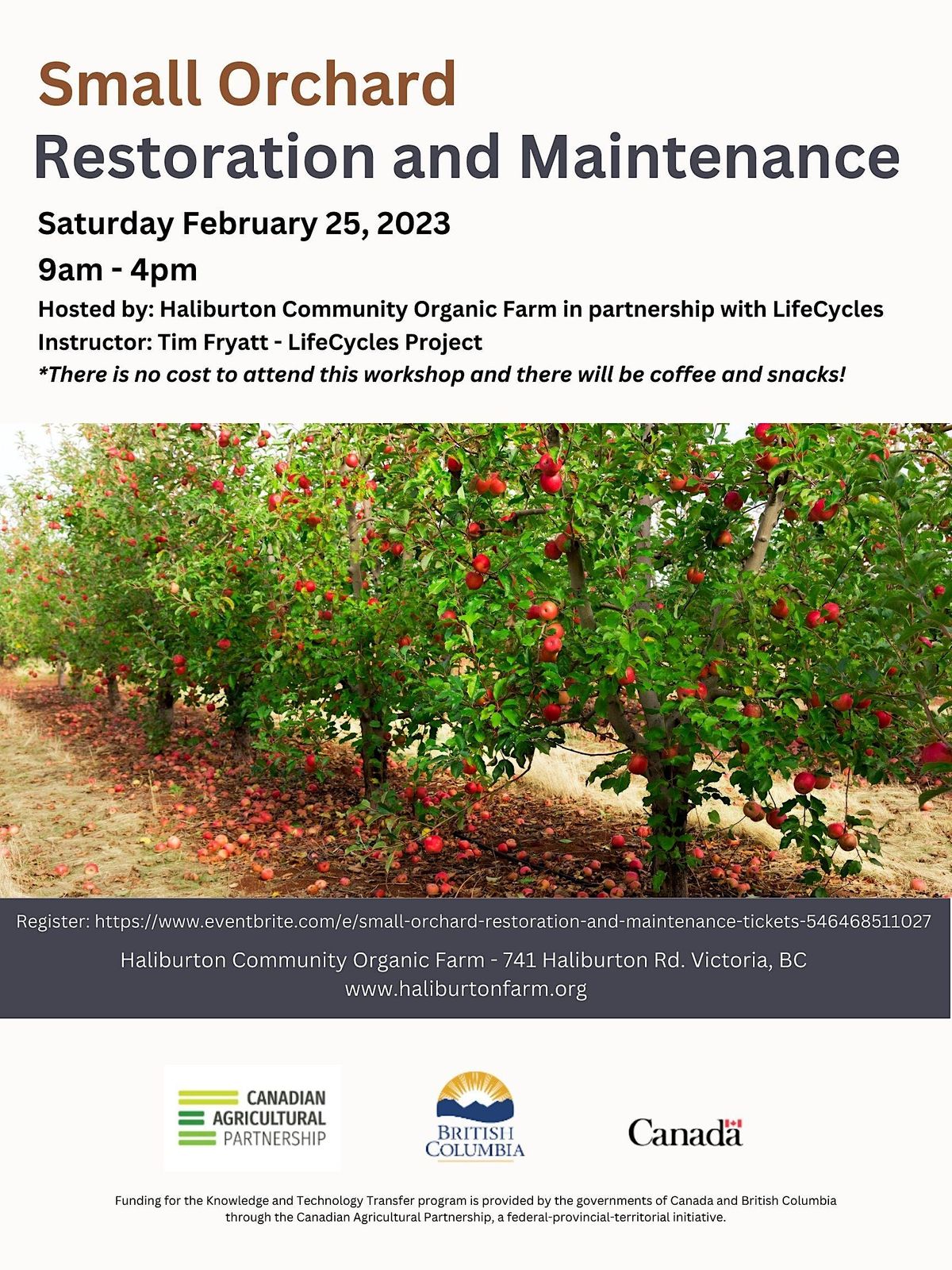 Small Orchard Restoration and Maintenance, 741 Haliburton Rd, Victoria ...