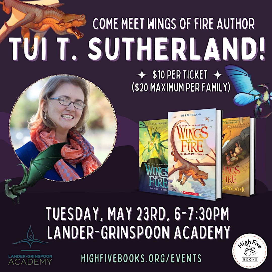 An evening with Tui Sutherland, Lander Grinspoon Academy, Northampton ...