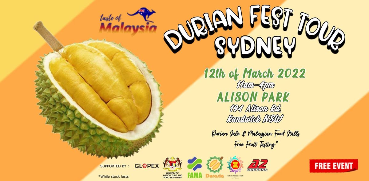 Sydney Durian Festival Tour 2022, Alison Park, Randwick, 12 March 2022