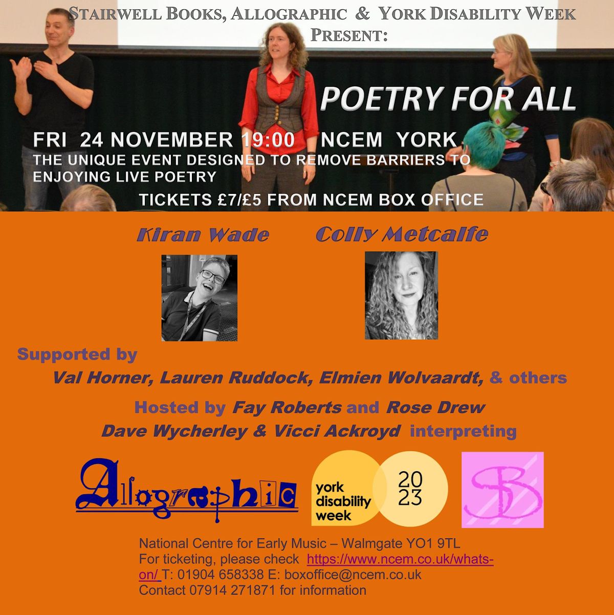 Poetry for All, The National Centre for Early Music, York, 24 November 2023