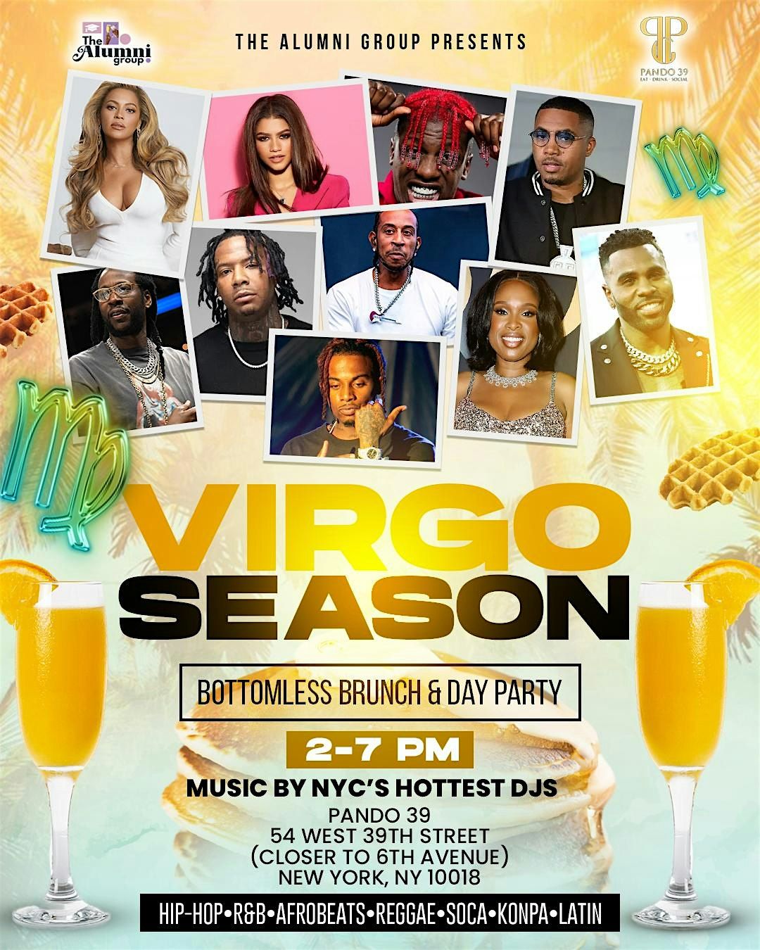 Virgo Season Brunch - Bottomless Brunch & Day Party, Pando 39, New York ...