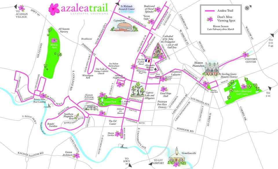 SELF-GUIDED AZALEA TRAIL TOURS, 1400 NW Evangeline Thwy, Lafayette, LA ...