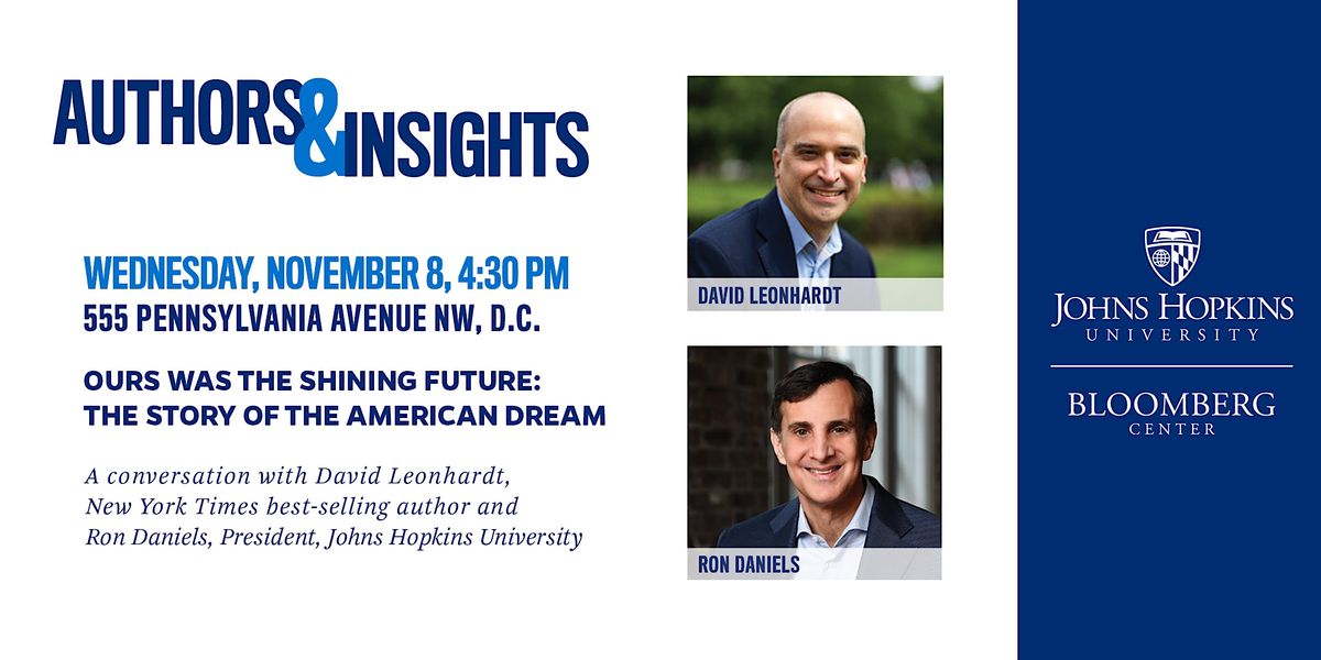 Authors & Insights: New York Times David Leonhardt with Ron Daniels ...