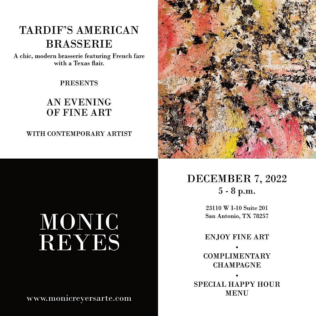An Evening Of Fine Art With Contemporary Artist Monic Reyes, TARDIF'S ...