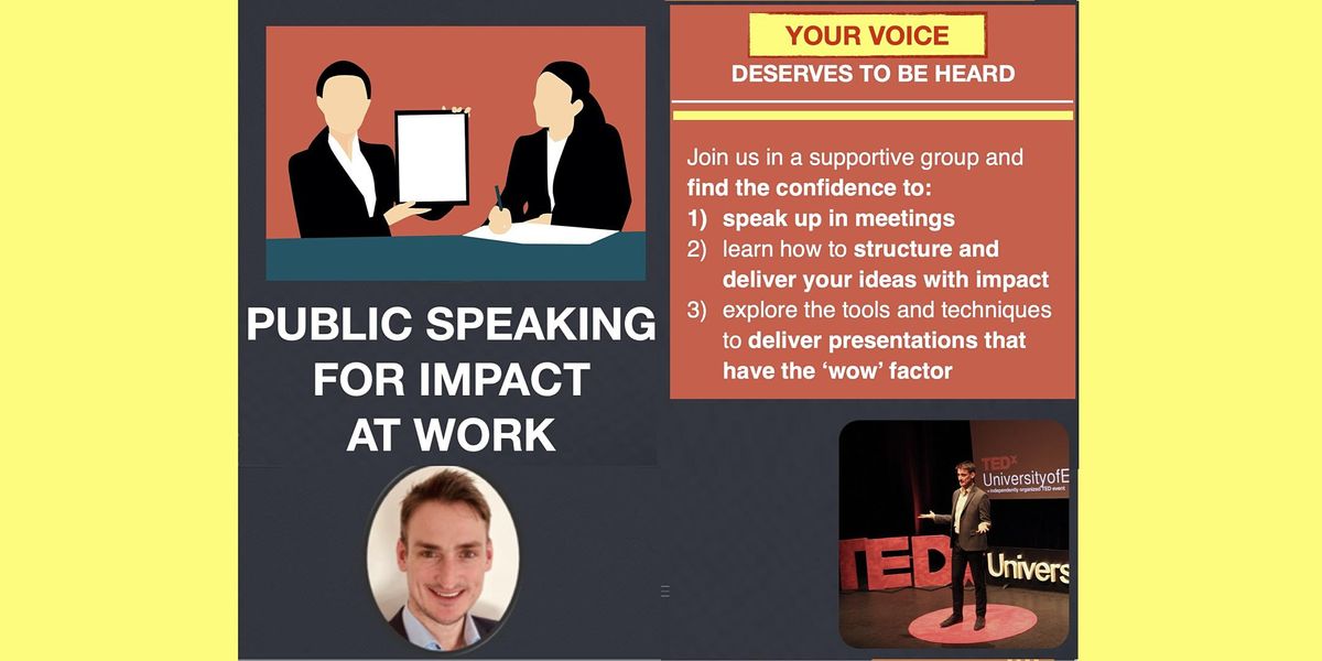 Public speaking for impact at work [ONLINE], London, 1 November 2022