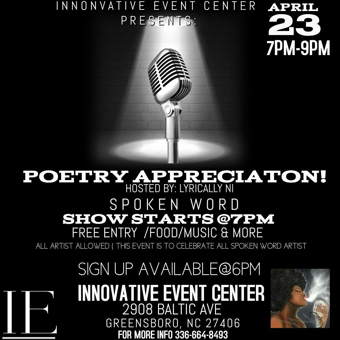 Appreciation of the poets ( Poetry Appreciation Night), 2908 Baltic Ave ...