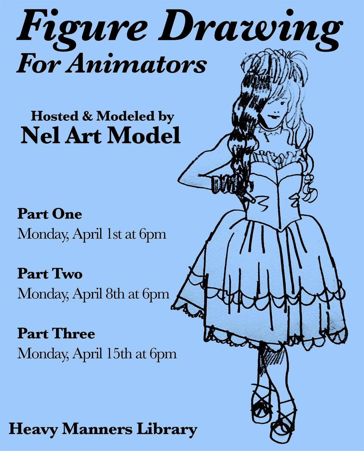3 Part Figure Drawing for Animators Hosted by Nel Art Model (April 2024 ...