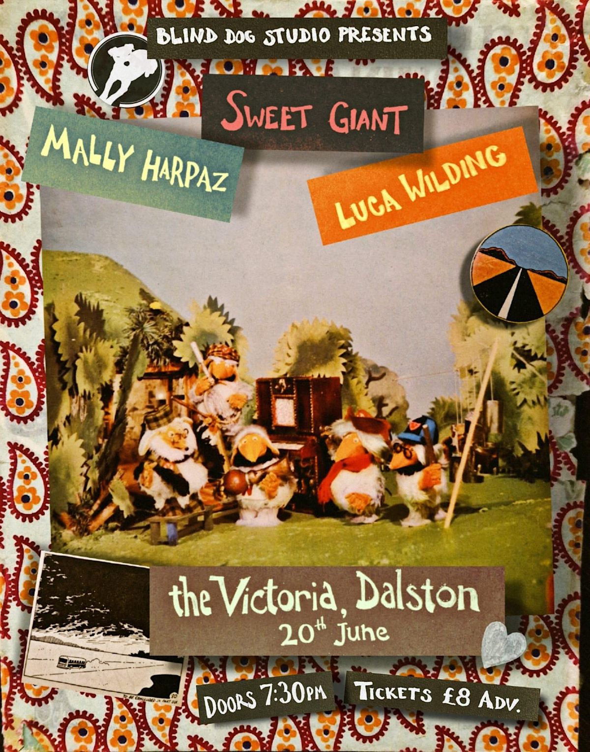 Blind Dog Studio Presents: Sweet Giant + Mally Harpaz + Luca Wilding ...