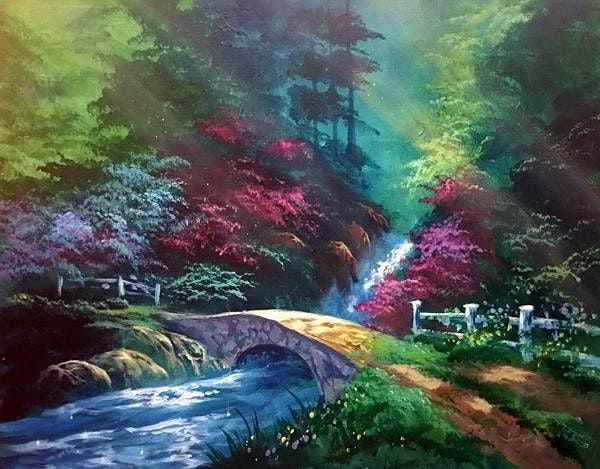 Path to Eden Acrylic Painting with Marco Aguilar, Red Brick Art ...