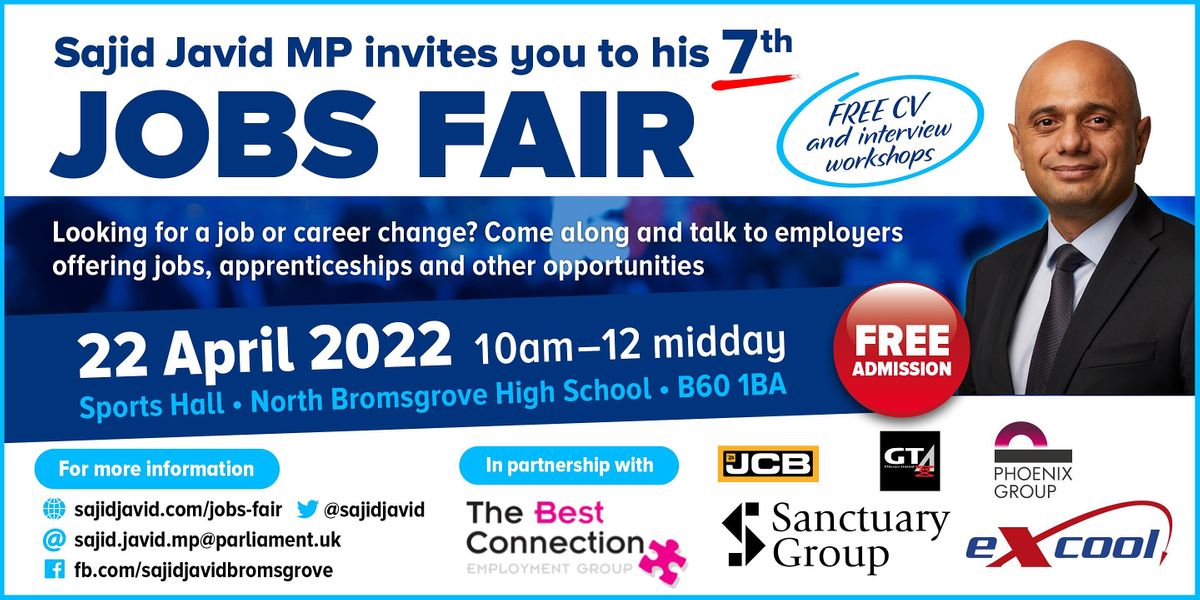 Sajid Javids Jobs Fair 2022, North Bromsgrove High School And Sixth ...